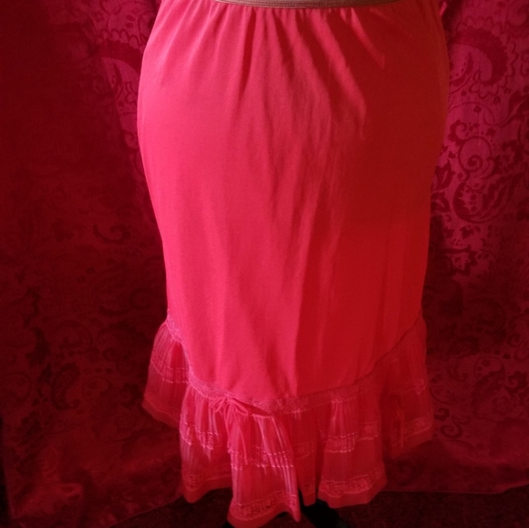 Vintage | Intimates & Sleepwear | Vintage Style Red Half Slip | Poshmark